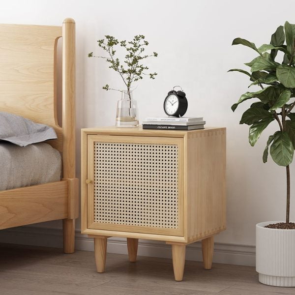 Nordic Premium Rattan Bedside Table - KARUKARJO